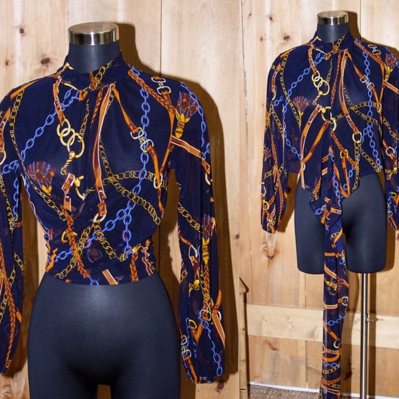 Tops | Chain Print Top | Poshmark